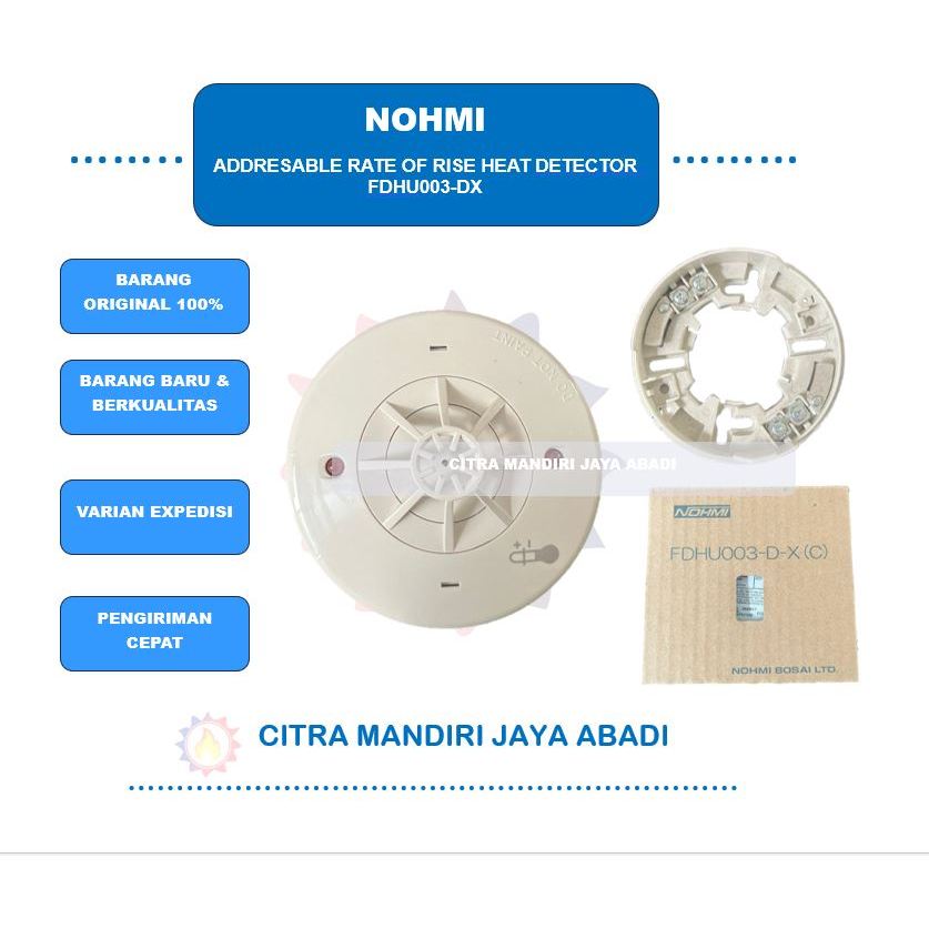Jual Heat detector Nohmi FDHU003-D-X type Addresable ROR ADDRESABLE ...