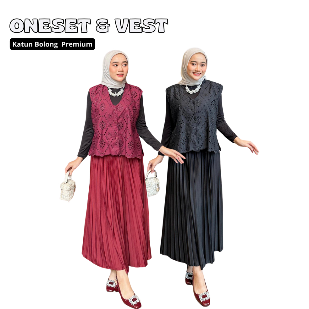 Jual Ayasha - One Set Vest Rompi Katbol Premium Anti Gerah Cantik Daily ...