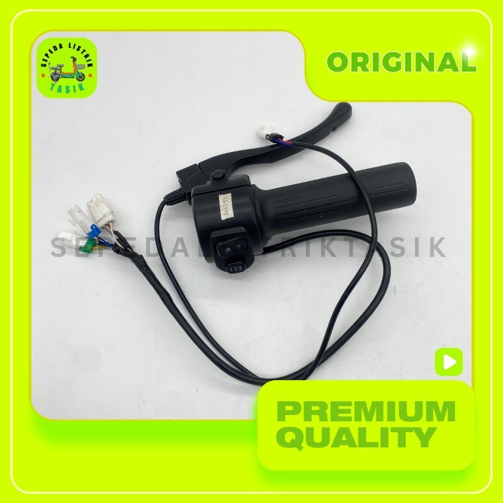 Jual (1 SET) SELONGSONG GAS HANDLE GRIP GAS KANAN SEPEDA LISTRIK UWINFLY M60 D7D D8D T70 ...