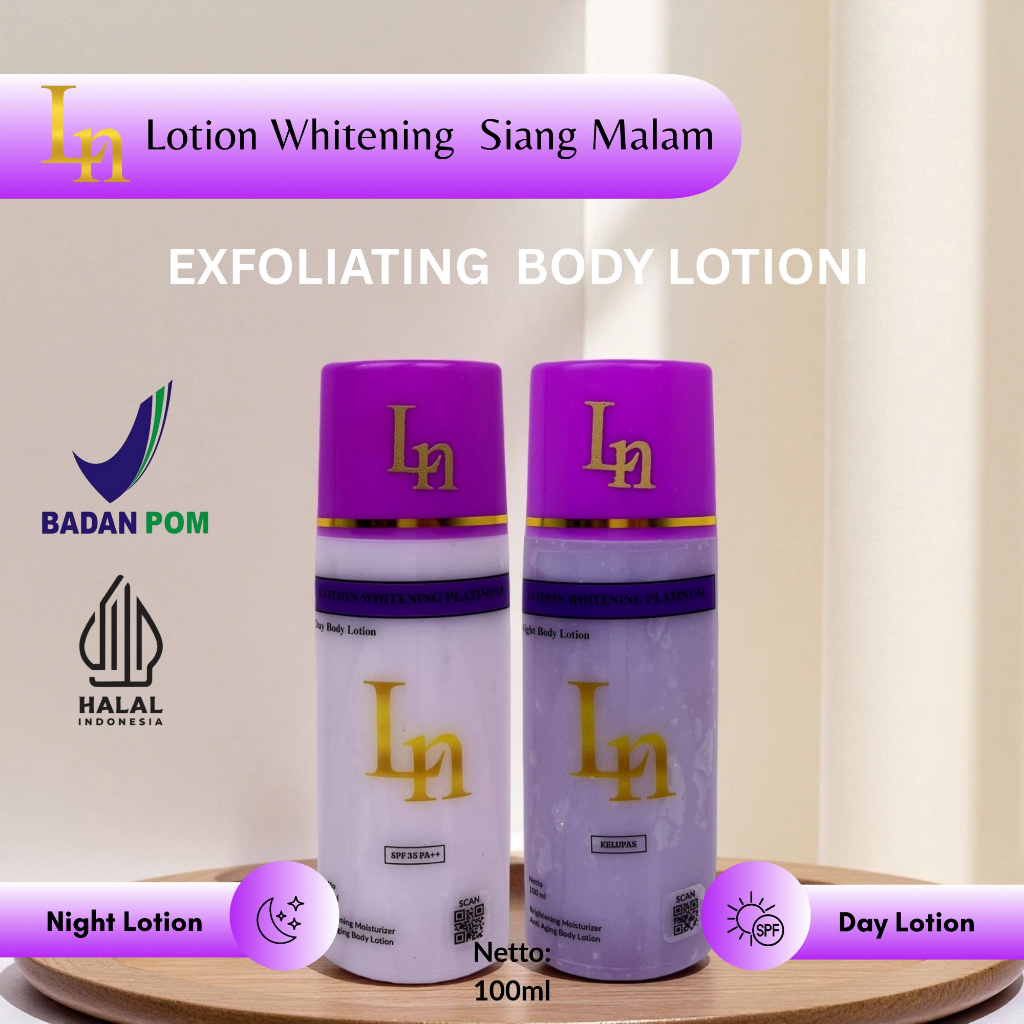 Jual hb KELUPAS dosting LN bpom isi 2 ,losion body whitening platinum kelupas isi 2pcs malam ...