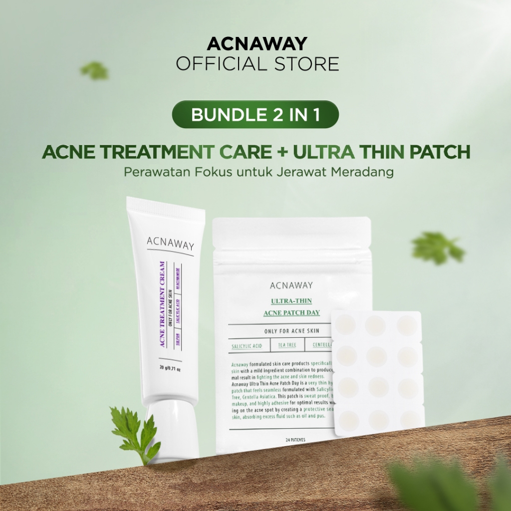 Jual ACNAWAY Bundle 2 in 1 Ultra Thin Acne Patch + Acne Treatment Cream ...