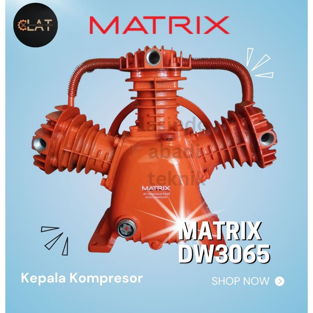Jual Kepala Kompresor 2HP DW3065 MATRIX / Bare Air Head Compressor 2 HP ...