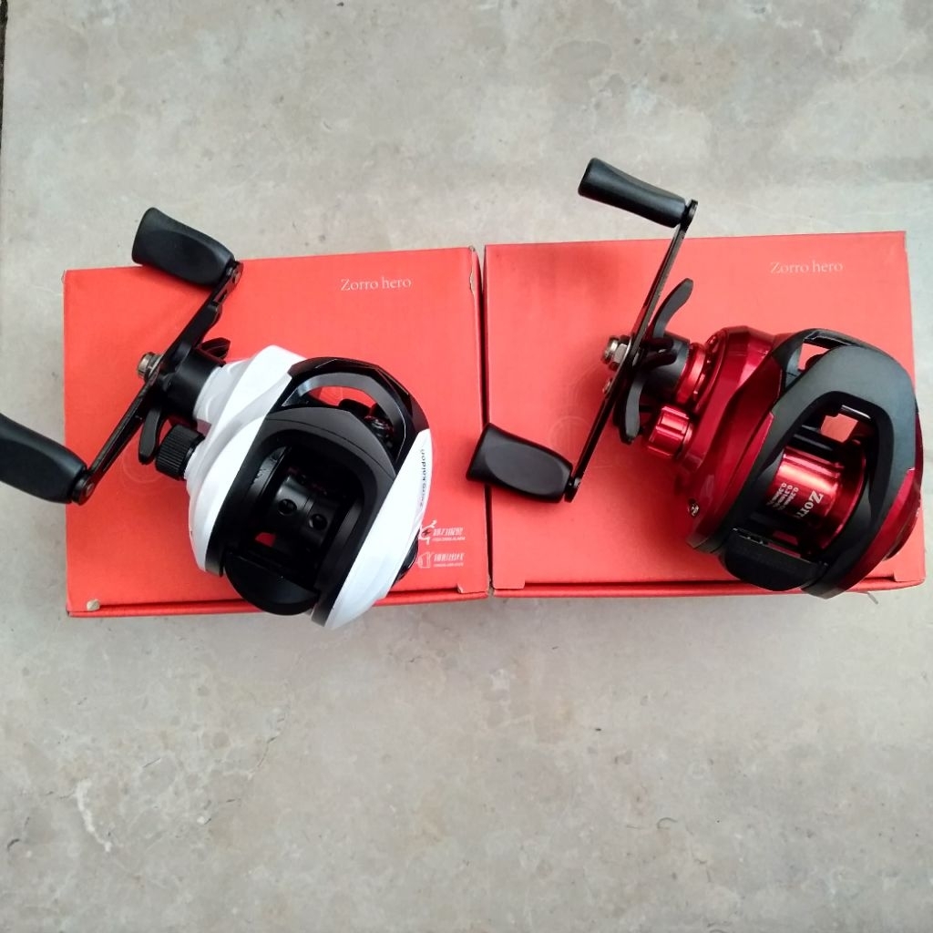 Jual Reel BC bait casting Zorro Kaiden(putih) /Zorro Hero (merah ...