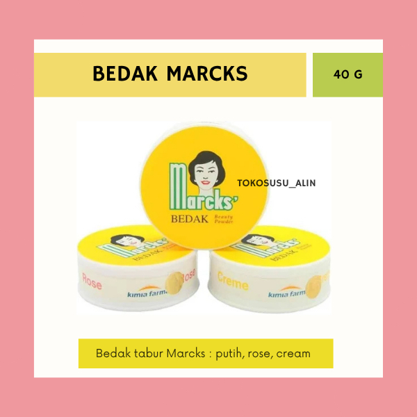 Jual BEDAK MARCKS TABUR 40 G / VARIAN PUTIH ROSE CREAM | Shopee Indonesia