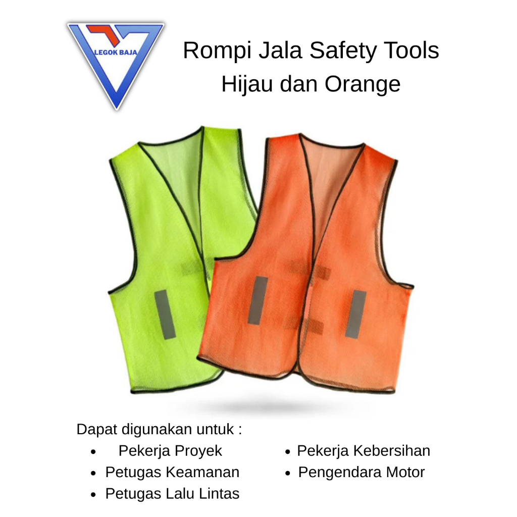 Jual Rompi Jala / Rompi Proyek / Safety Tools / Alat Keselamatan Kerja ...