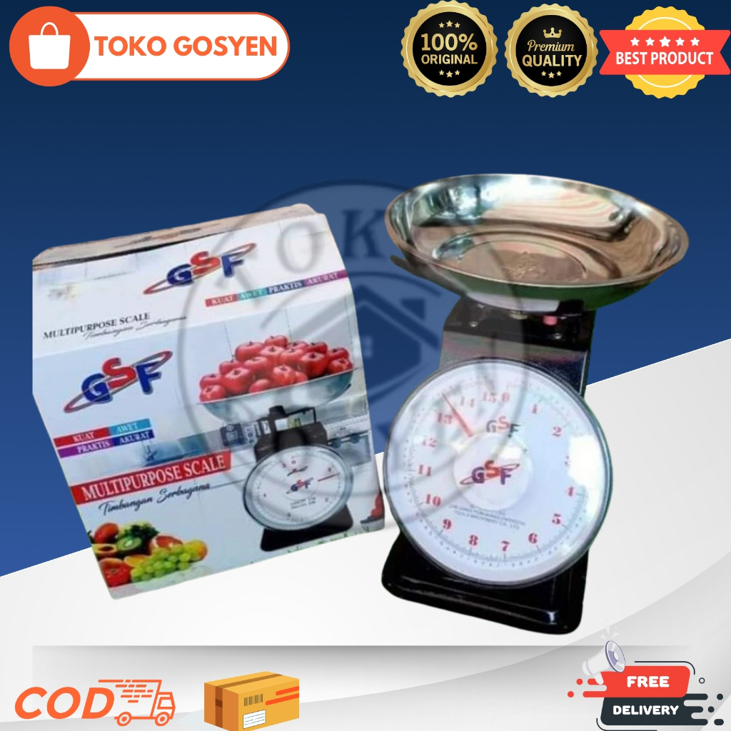 Jual Timbangan Analog Jarum Merek GSF 20 kg Buah Sayur/Daging/Kebutuhan ...