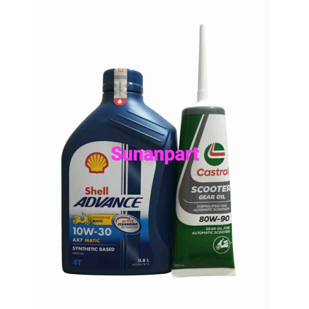 Jual PAKET OLI SHELL MATIC AX7 10W-30 800ML + GARDAN 120ML ORIGINAL ...