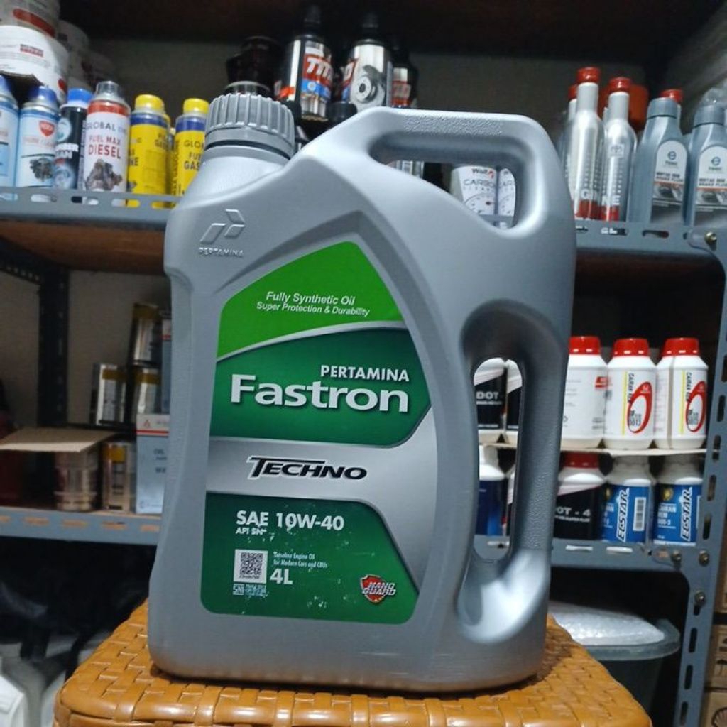 Jual oli fastron techno 10w-40 galon 4L-api sn synthetic | Shopee Indonesia