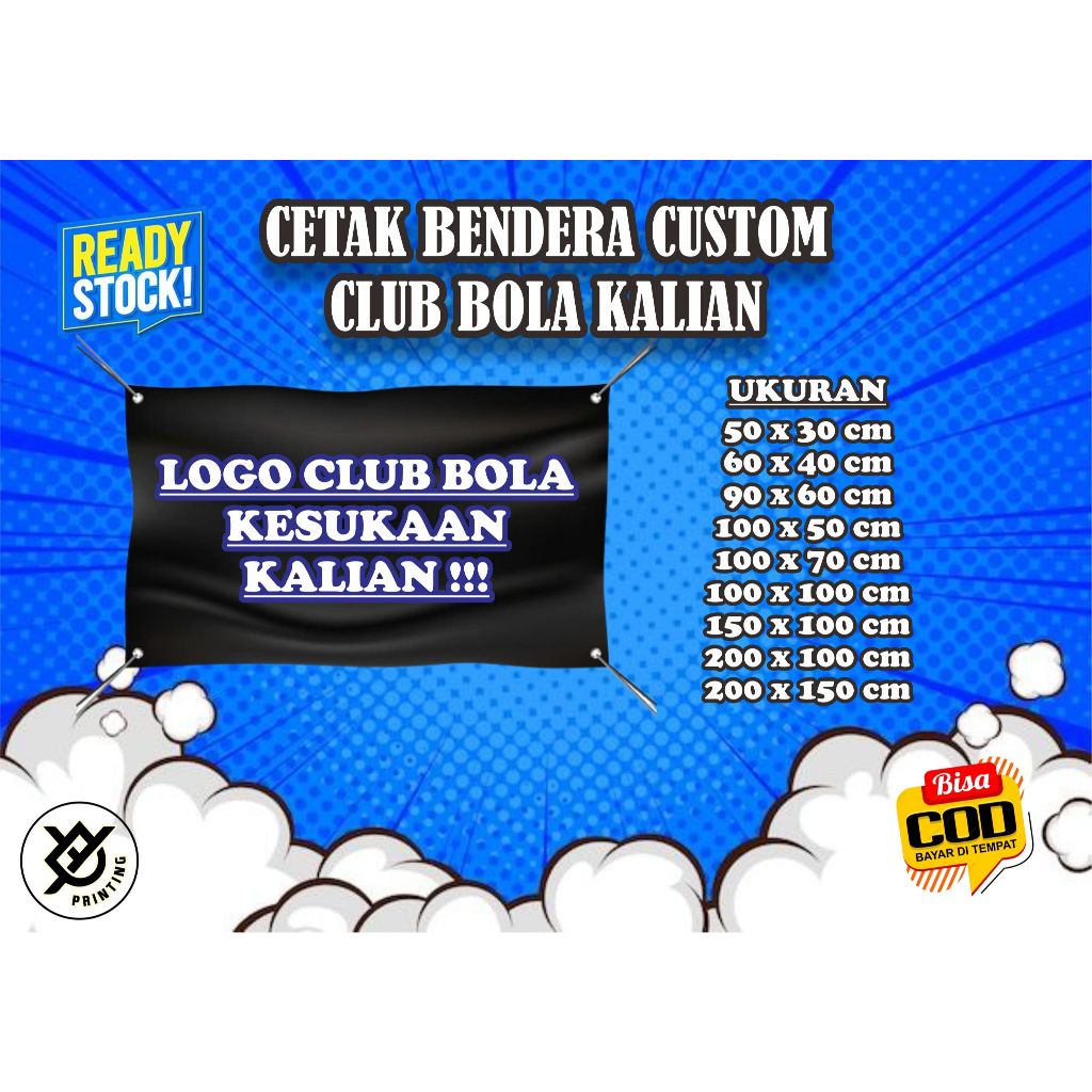 Jual Custom Bendera Club Bola Kesukaan Kalian Murahh!!!!! | Shopee ...