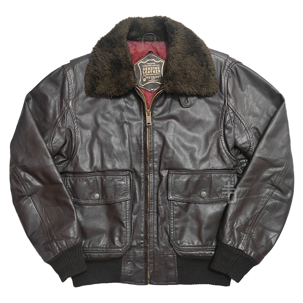 Jual Vintage 80s PETROFF G-1 Leather Flight Bomber Pilot Jaket Kulit ...