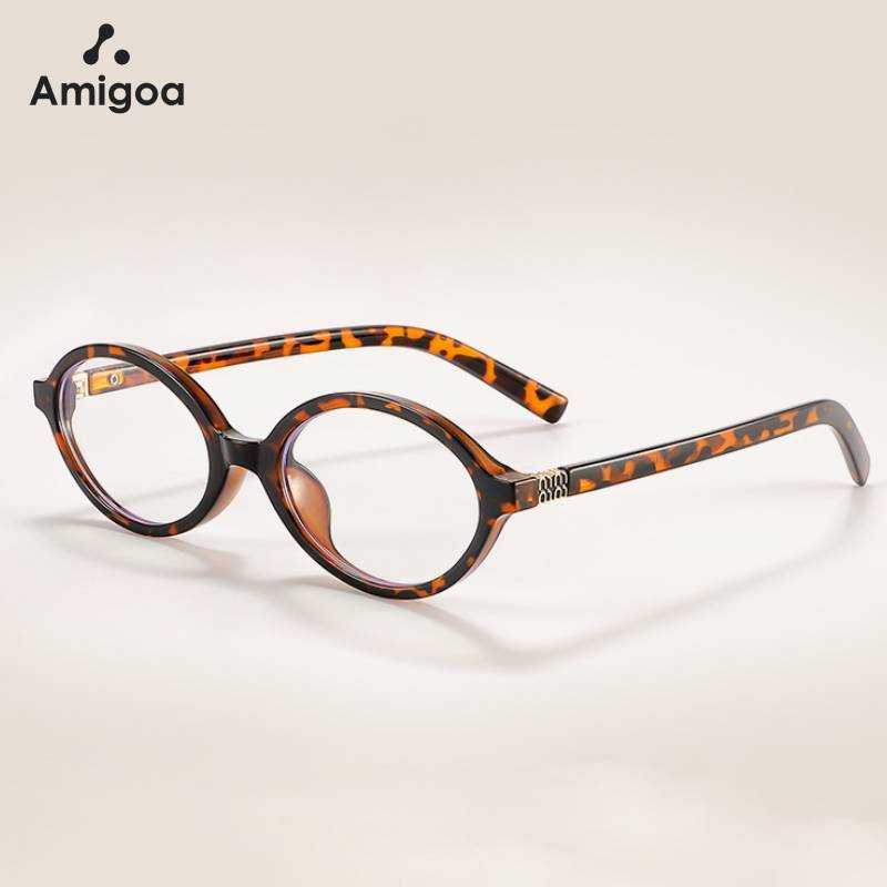 Jual AMIGOA Kacamata Bingkai Oval Retro Jepang dan Korea Bingkai Kecil ...