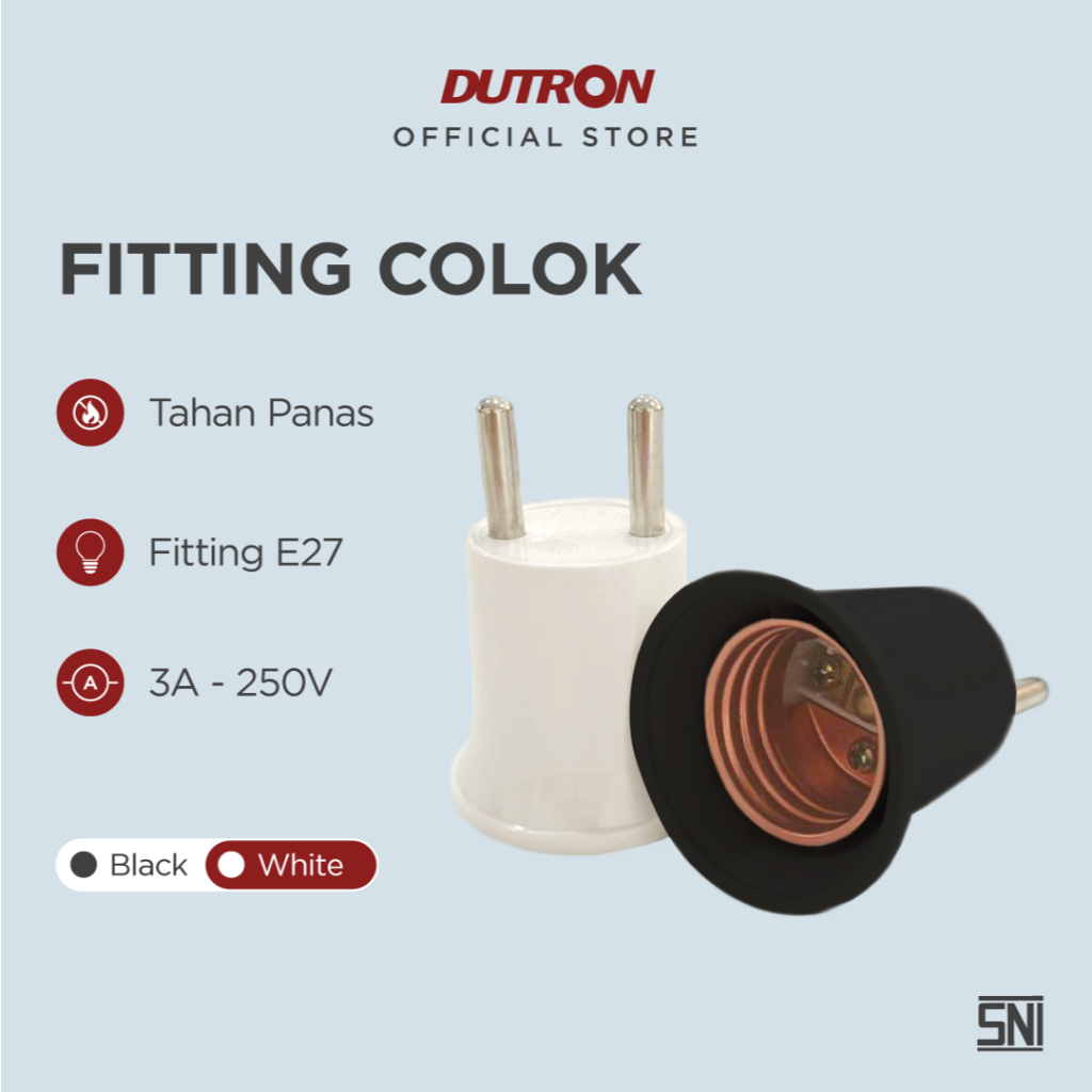 Jual DUTRON Fitting Lampu Colok / Fitting Colok E27 | Shopee Indonesia