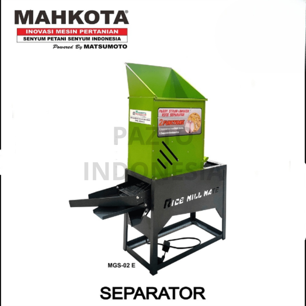 Jual MESIN PEMISAH BERAS, GABAH, BIJI-BIJIAN SEPARATOR MAHKOTA MGS 02 E ...