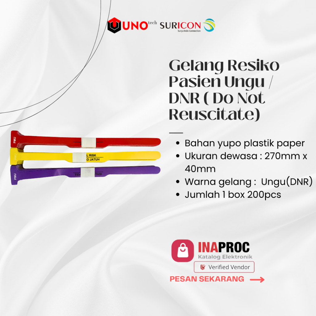 Jual Gelang Resiko Pasien Ungu / DNR ( Do Not Resuscitate) | Shopee ...