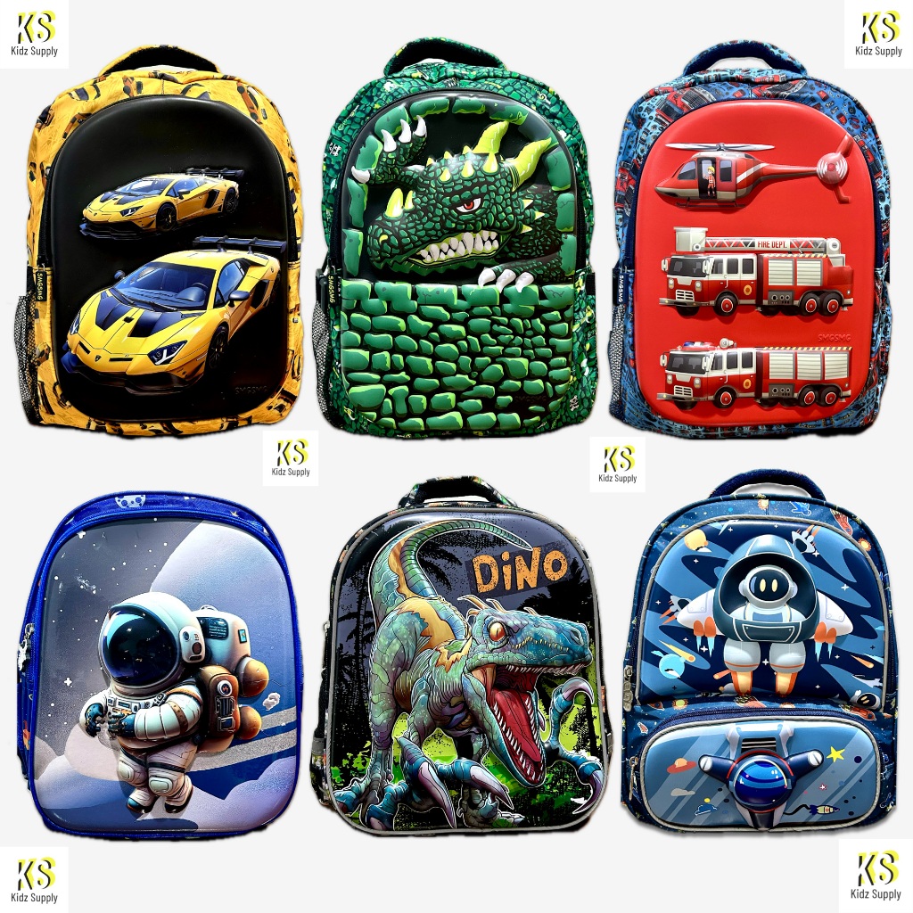 Jual Tas Ransel SD TK PAUD Anak Laki Laki Timbul 3D Gambar Astronot Dinosaurus Roket Keren ...
