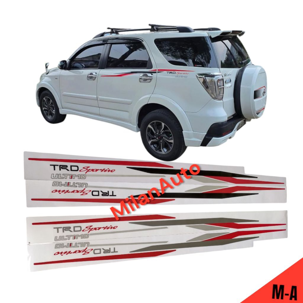 Jual Stiker TRD Ultimo Rush/Stiker TRD Ultimo/Stiker List Body Rush ...