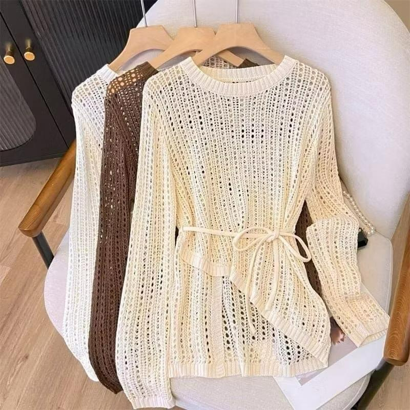 Jual ZIE Atasan Rajut Wanita Outer Jaring Atasan Baju Knitwear | Shopee Indonesia