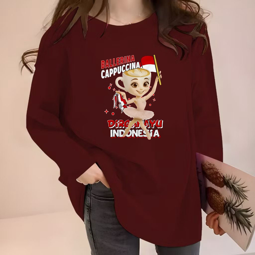 Jual Kaos Oversize Lengan Panjang/17 AGUSTUS 1945 /Dewasa/ Kaos Distro HUT RI 80 KEMERDEKAAN ...