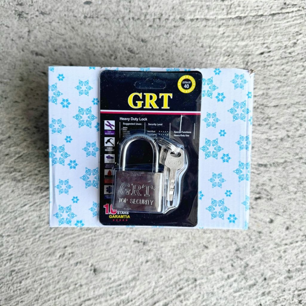 Jual Gembok Putih Chrome GRT 40mm 40 mm PENDEK | Shopee Indonesia