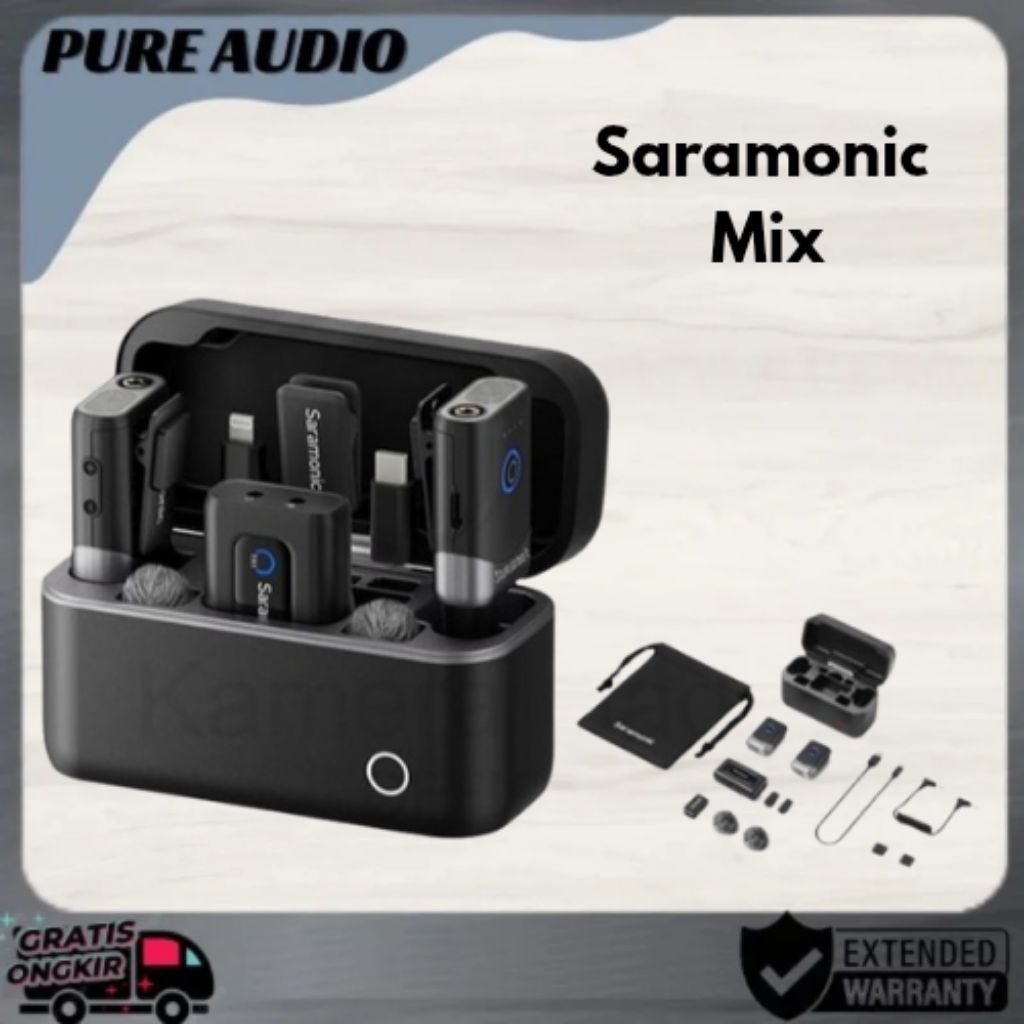 Jual SARAMONIC MIX PROFESIONAL WIRELESS MICROPHONE WITH MIC IN TX + TX ...