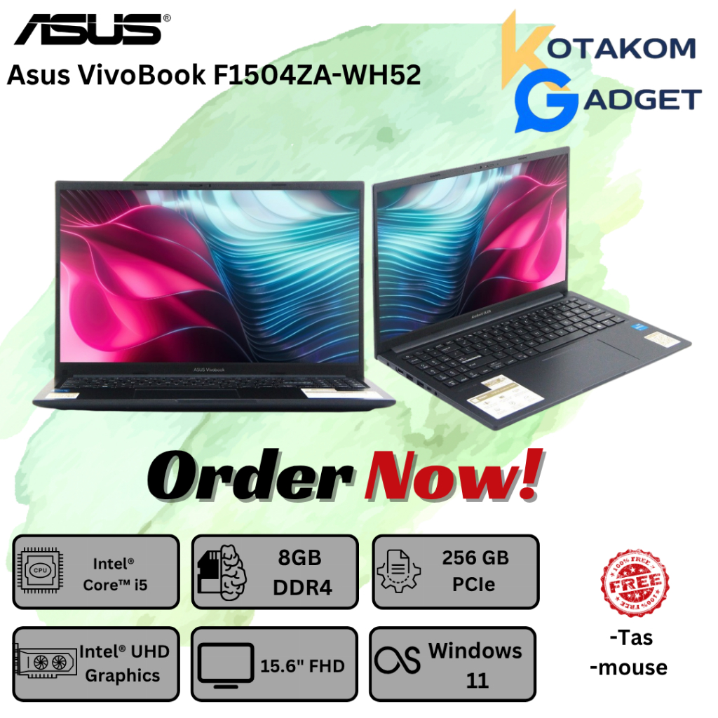 Jual Asus VivoBook F1504ZA-WH52 with Intel i5 Gen 12 and 8GB RAM and ...