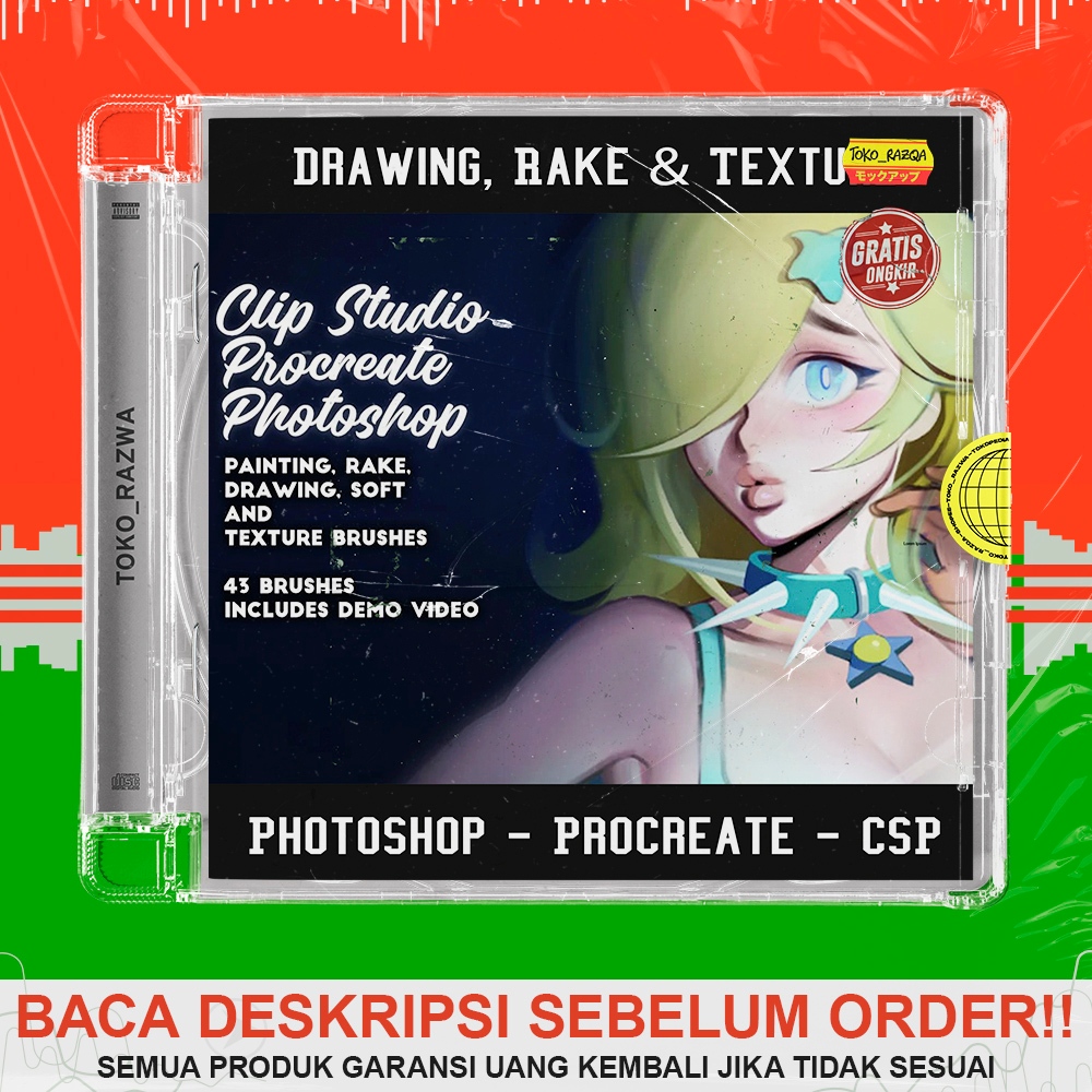 Jual Photoshop - Procreate - CSP Brush - Drawing, Rake & Texture ...