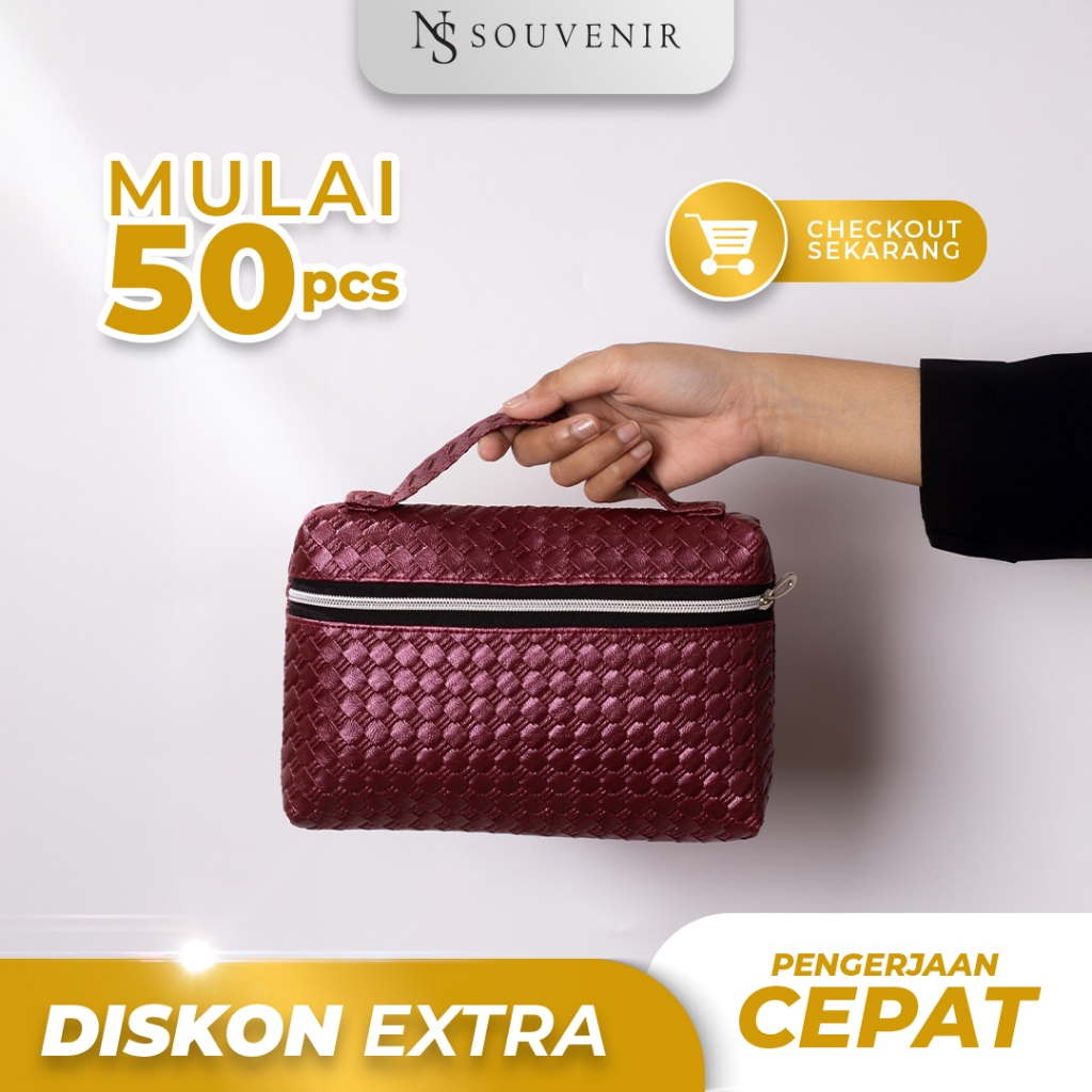 Jual Souvenir pernikahan handbag ibox anyaman 22x14x3 tas mini tote bag ...