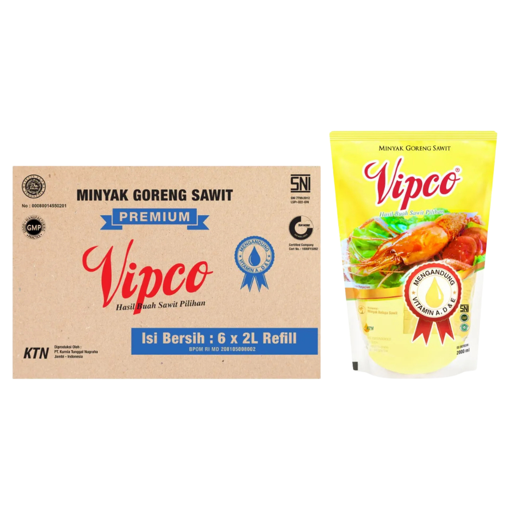 Jual Vipco Minyak Goreng 2 Liter isi 6 pcs | Shopee Indonesia