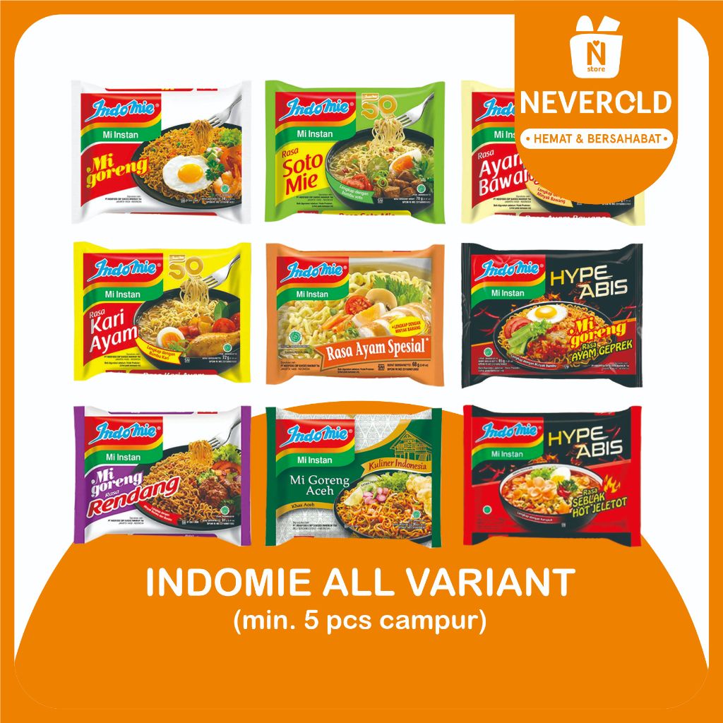 Jual INDOMIE SATUAN ALL VARIAN SEMUA RASA | Shopee Indonesia