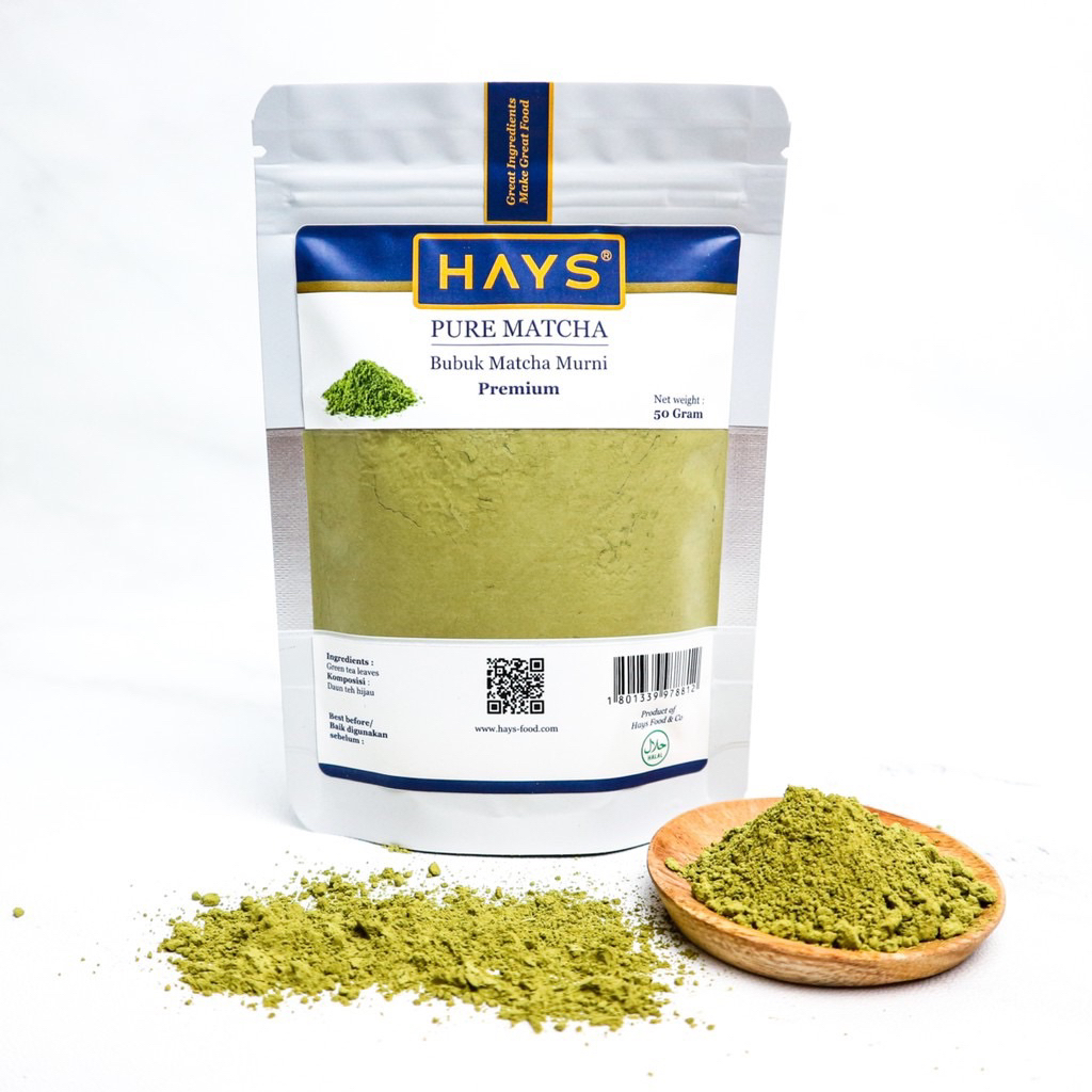 Jual (COD) Pure Matcha Powder Hays 50gr / Matcha Bubuk / Matcha PREMIUM ...