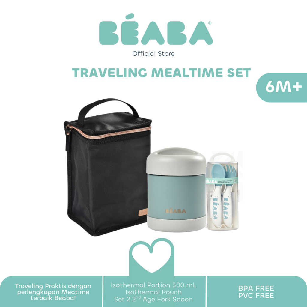 Jual [Paket Hemat Best Seller] Beaba Travel Mealtime Set - Bundle ...