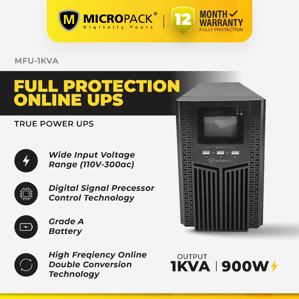 Jual Micropack UPS Online Premium Stabilizer - Lightning Protection ...