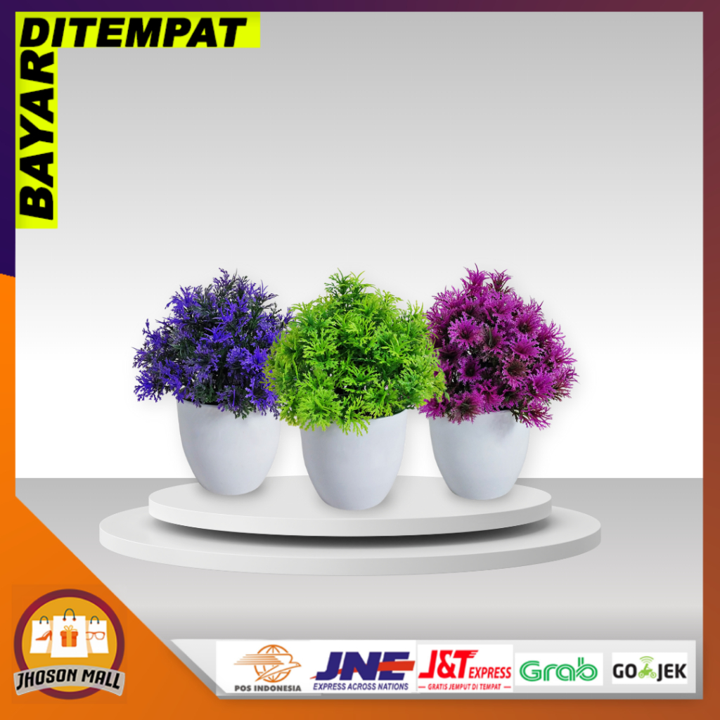 Jual JM Pot Bunga Hias Dekorasi Plastik Bunga Tason Tanaman Artificial ...