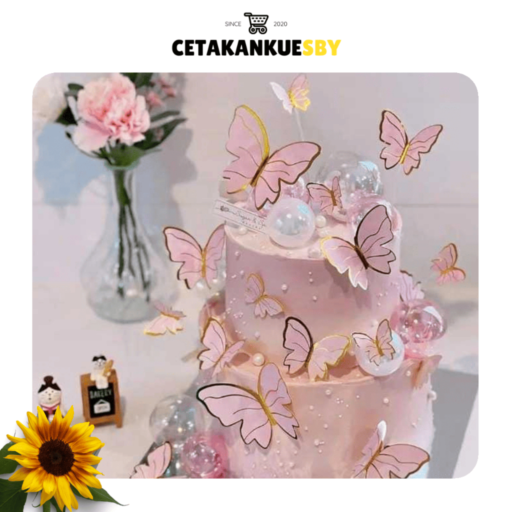 Jual (CKS) Topper Kupu-Kupu ISI 11 PCS / Topper Kue bentuk-kupu ...