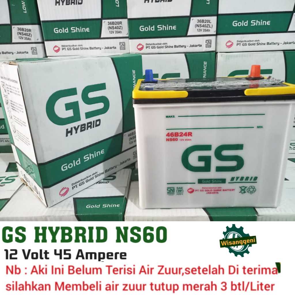 Jual Aki Mobil Avanza/Terios/Rush/Taruna/Xenia/Katana/Escudo/APV GS Gold Shine NS60 Hybrid 45 AH ...