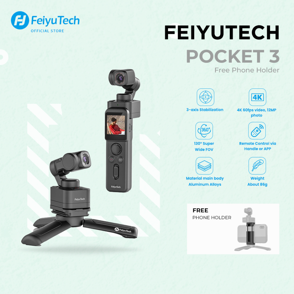 Jual Feiyu Pocket 3 Cordless Detachable Gimbal Camera | Shopee Indonesia