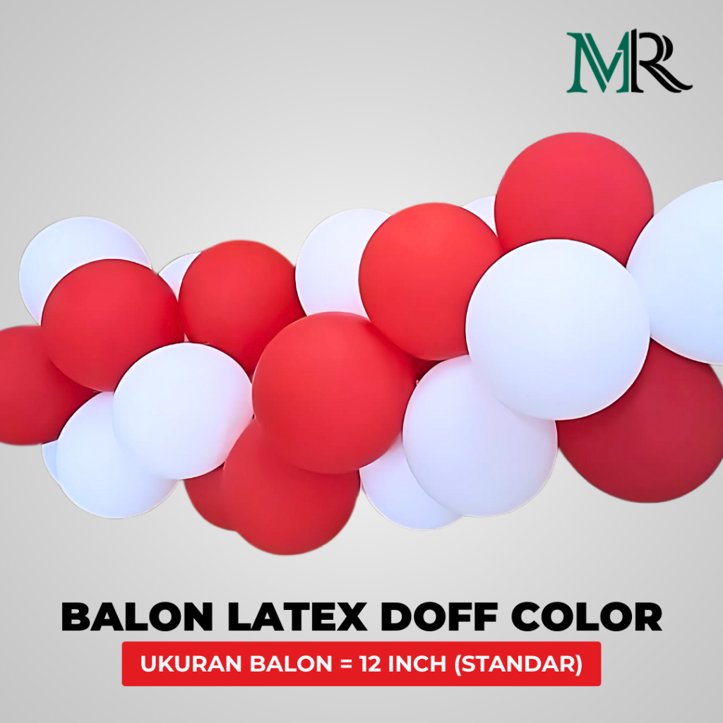 Jual Balon Latex Doff Color 12 Inch - Paket Hemat 50 Pcs (Pilihan Warna ...