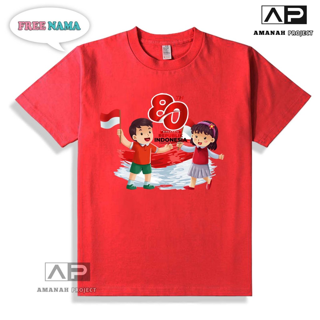 Jual BAJU KEMERDEKAAN INDONESIA 17 AGUSTUS KAOS ANAK HUT RI 80th 2025 BAHAN PREMIUM | Shopee ...