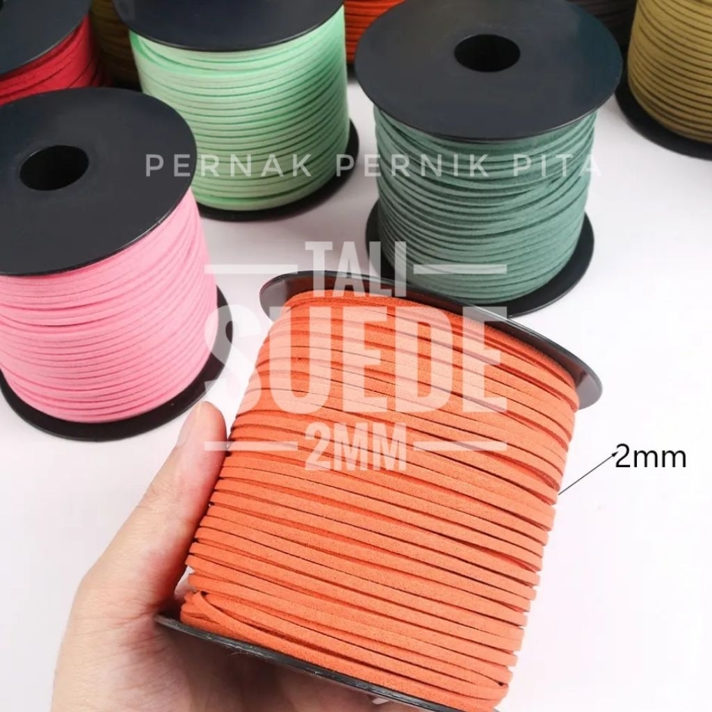 Jual 90cm - Tali Suede 2mm Beludru Kulit bahan gelang kalung | Shopee Indonesia