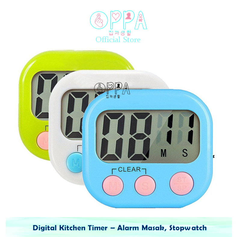 Jual OPPA - Digital Kitchen Timer Alarm Dapur Masak Clock Stopwatch Jam ...