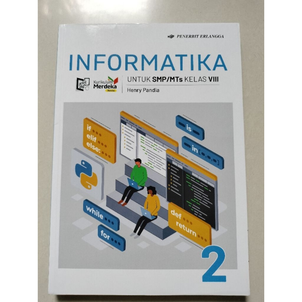 Jual Buku Penerbit Erlangga Informatika untuk SMP / MTs Kelas VIII Kelas 8 Revisi Kurikulum ...