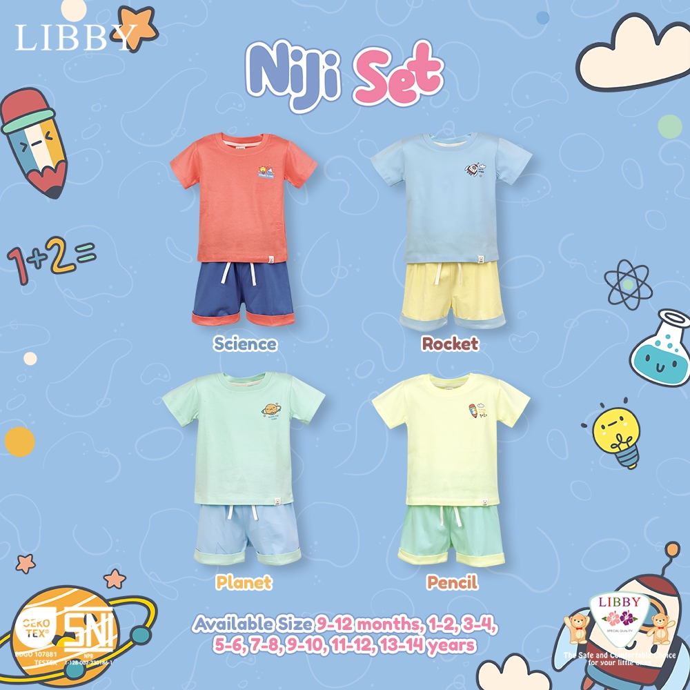 Jual LIBBY Earth Setelan Anak Niji Set Oblong Pendek-Celana Pendek ...