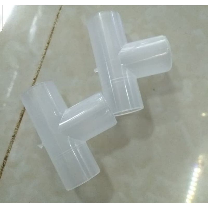 Jual pipa T 100 pcs aquarium bening sambungan pipa aquarium Pipa T keni ...
