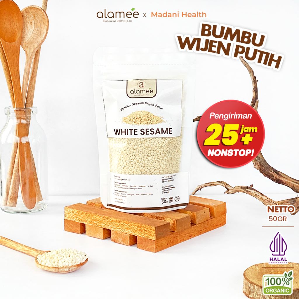 Jual ALAMEE Wijen Putih White Sesame Seed Bumbu Dapur Organik Masak ...