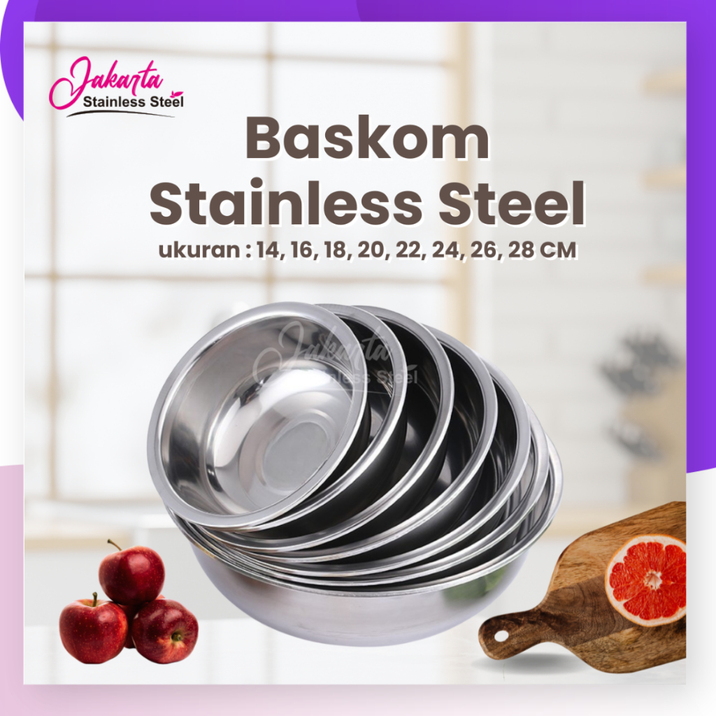 Jual Jakarta SS - Baskom Kobokan Stainless Steel Baskom Mangkuk ...