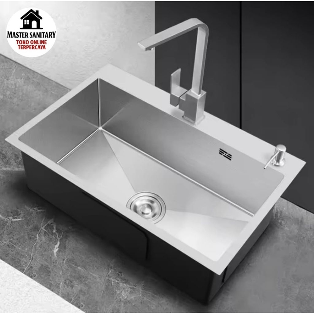 Jual Paket Lengkap Kitchen Sink VALPRA 7545 STAINLESS + Kran Tarik ...
