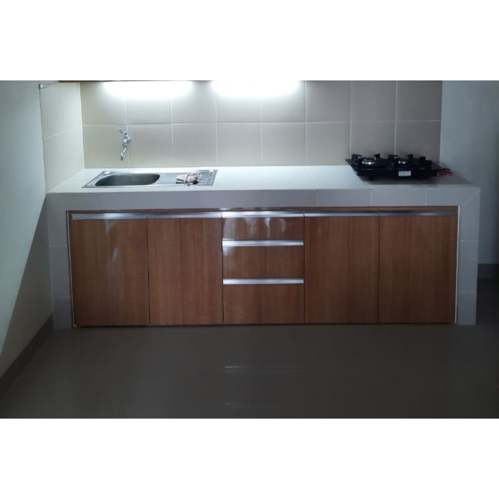 Jual kitchen set bawah/ kitchen alumunium/kusen+ pintu penutup kithen ...