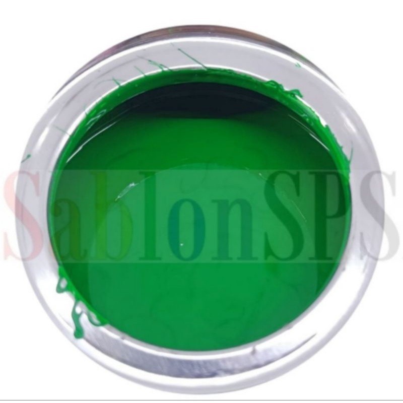 Jual TINTA SABLON PVC SOLVENT BASED 1KG FLO GREEN KERTAS VINYL AKRILIK ...