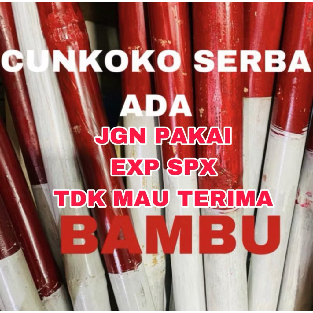 Jual TONGKAT BAMBU / TONGKAT PRAMUKA MERAH PUTIH / 1 BATANG | Shopee ...