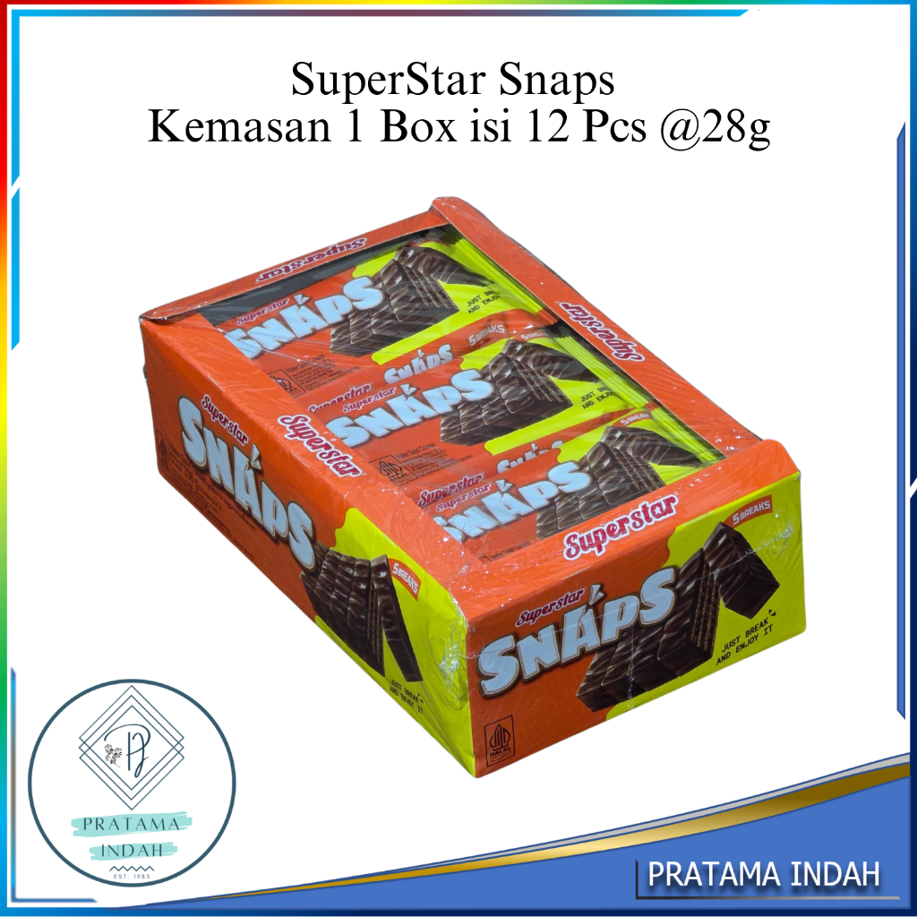 Jual Wafer Superstar Snaps 336g isi 12 Pcs - Harga 1 Pack isi 12 Pcs ...